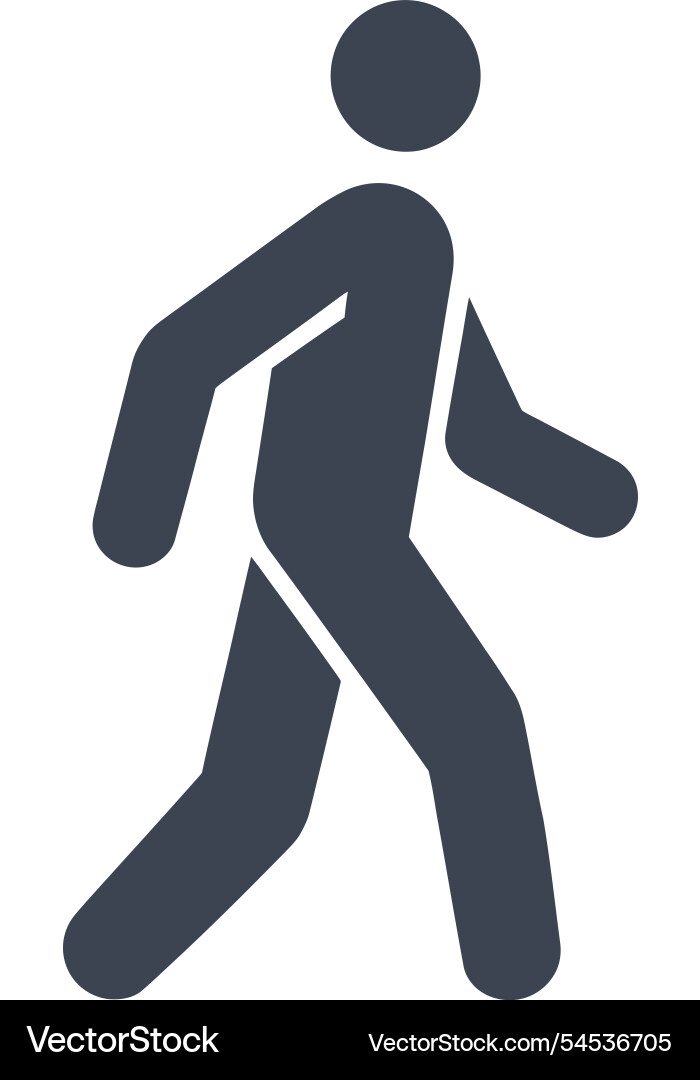 Walking silhouette icon Royalty Free Vector Image