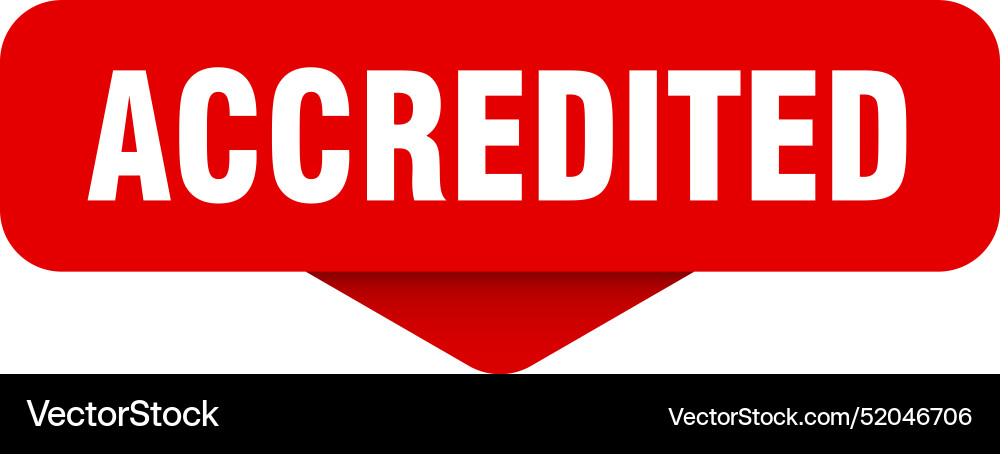 Accredited sticker accredited sign on transparent Vector Image