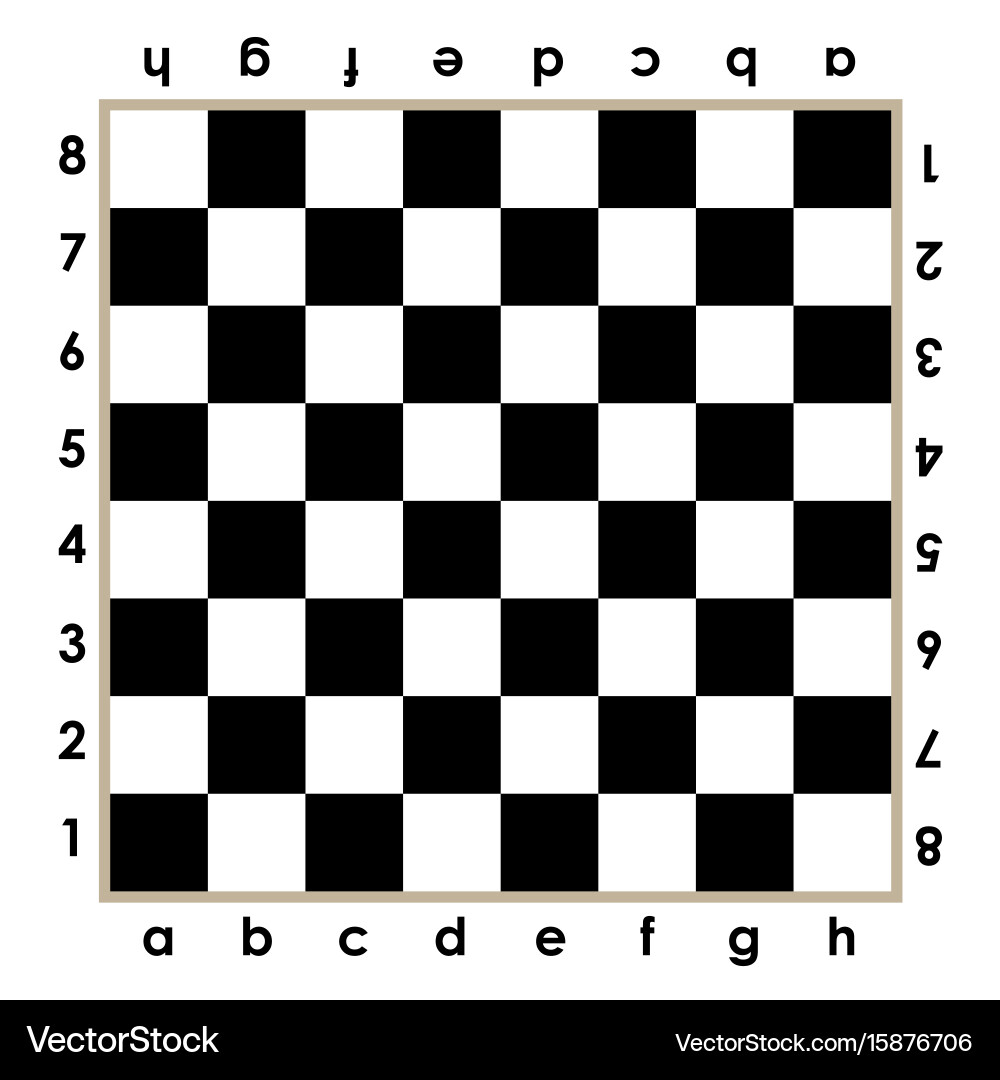 Chessboard design with algebraic notations Vector Image