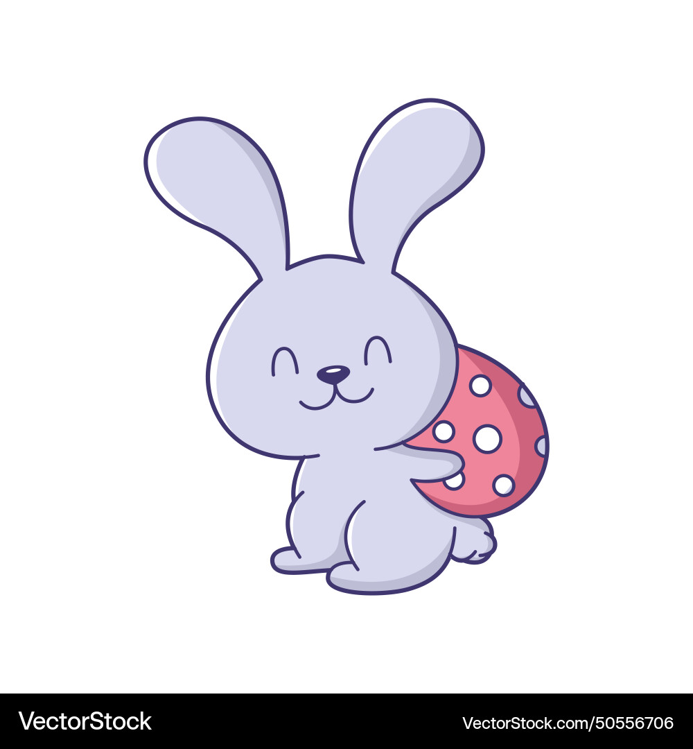 Cute bunny character design Royalty Free Vector Image