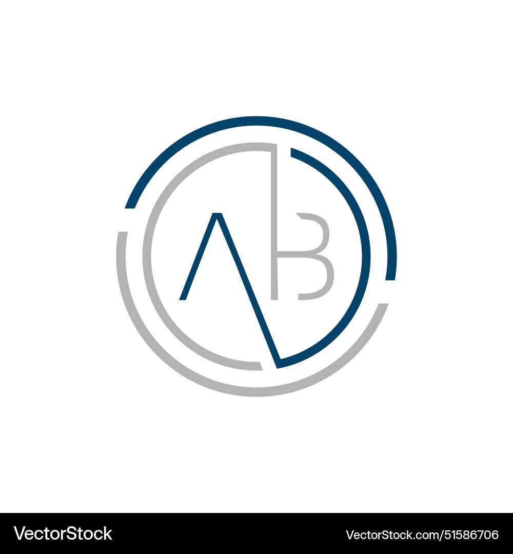 Luxury letter ab logo design royal premium Vector Image