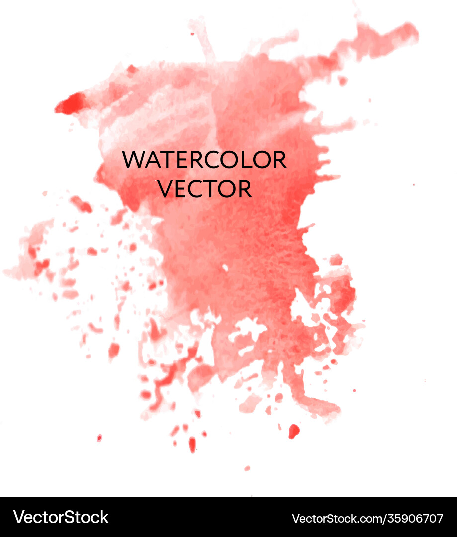 Abstract watercolor splash drop pink Royalty Free Vector