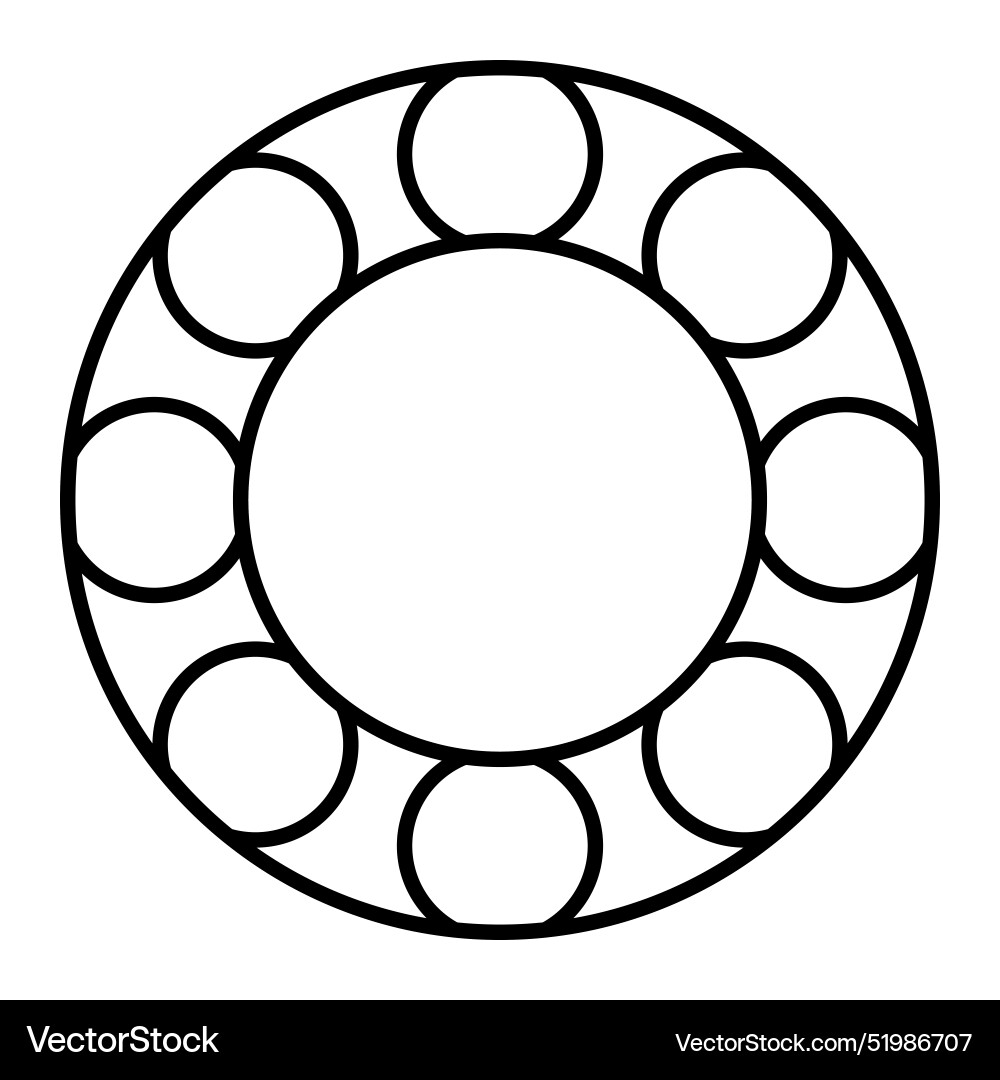 Bearing wheel icon rolling ball sign flat web Vector Image