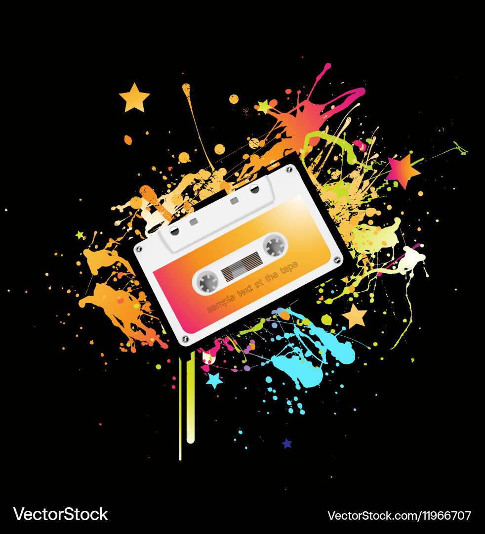 Cassette design Royalty Free Vector Image - VectorStock