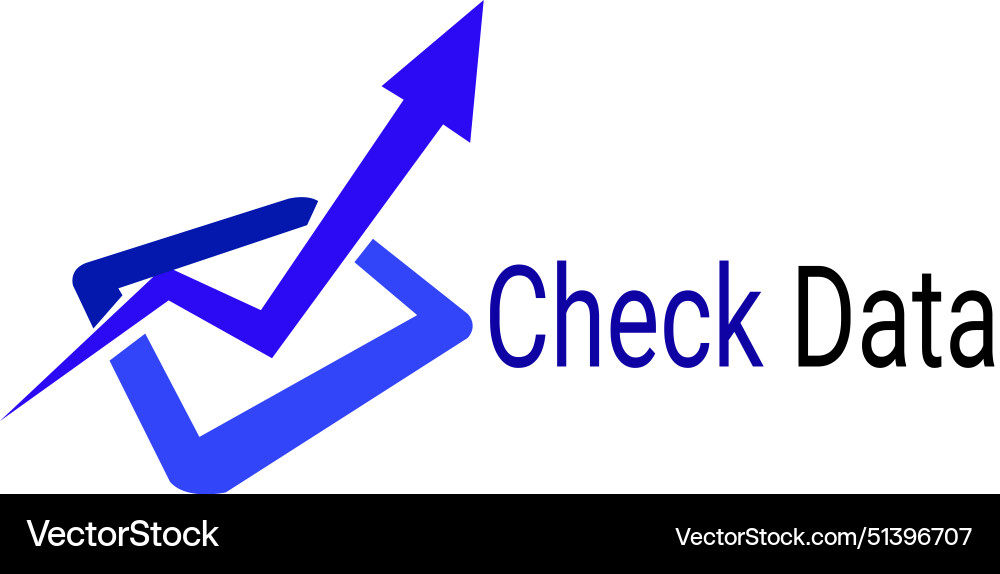 Check data service editable logo templates Vector Image