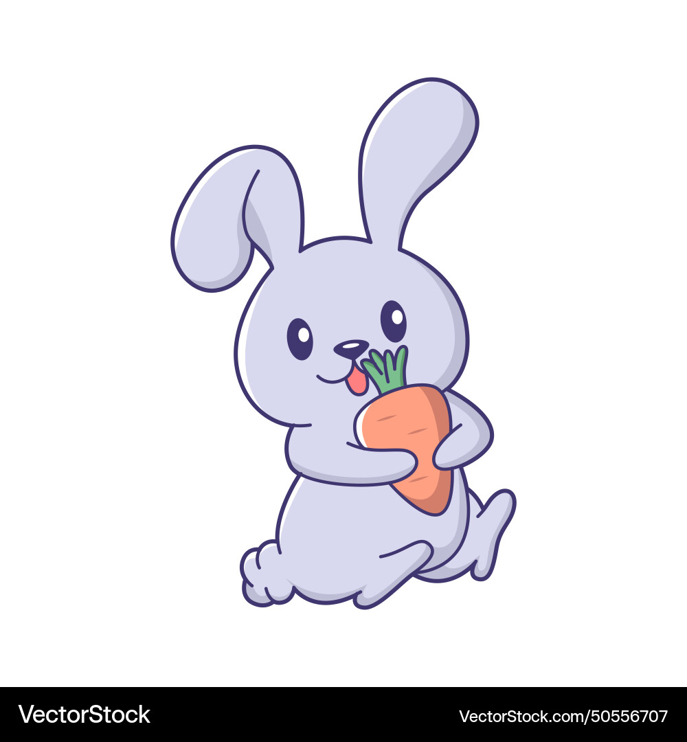 Cute bunny character design Royalty Free Vector Image