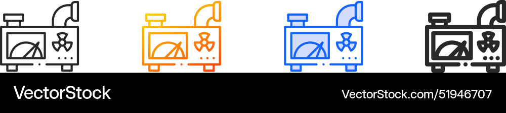 Electric generator iconthin linear gradient blue Vector Image