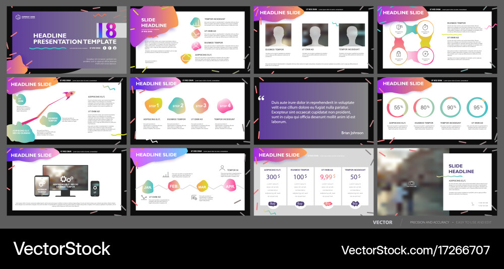 Elements for presentation templates Royalty Free Vector