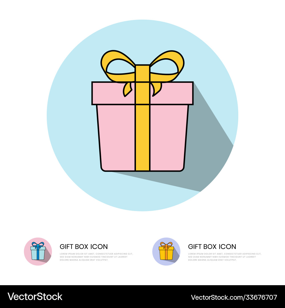 Gift box icon for mobile apps or website Vector Image