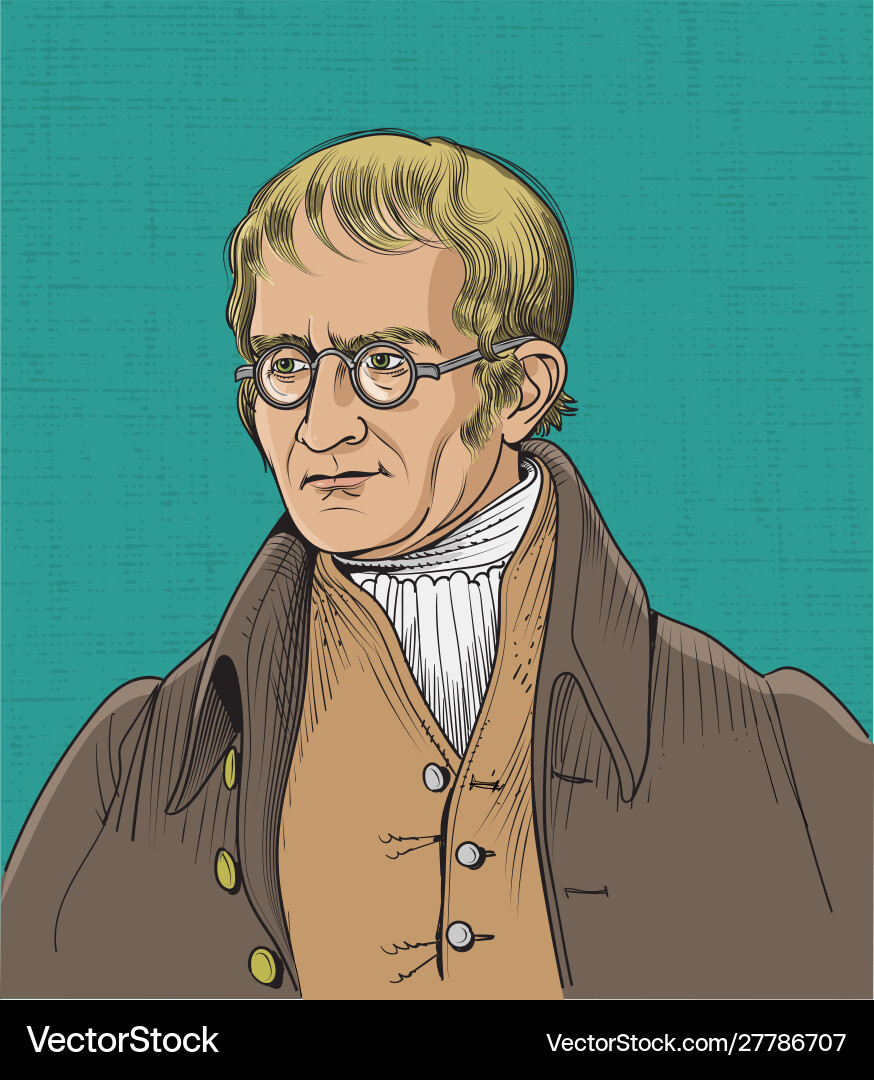 John dalton Royalty Free Vector Image - VectorStock