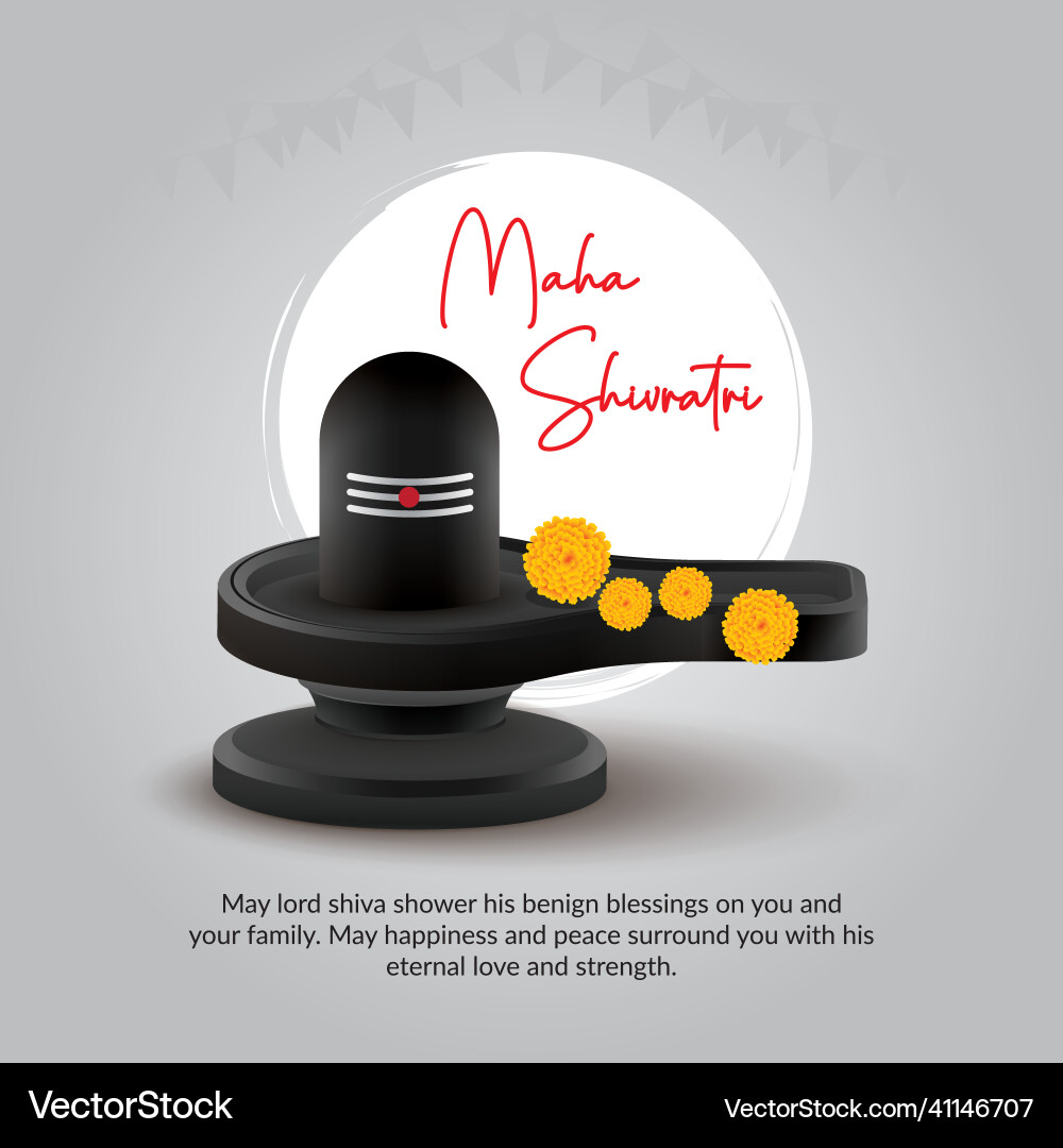 Maha shivratri banner design Royalty Free Vector Image