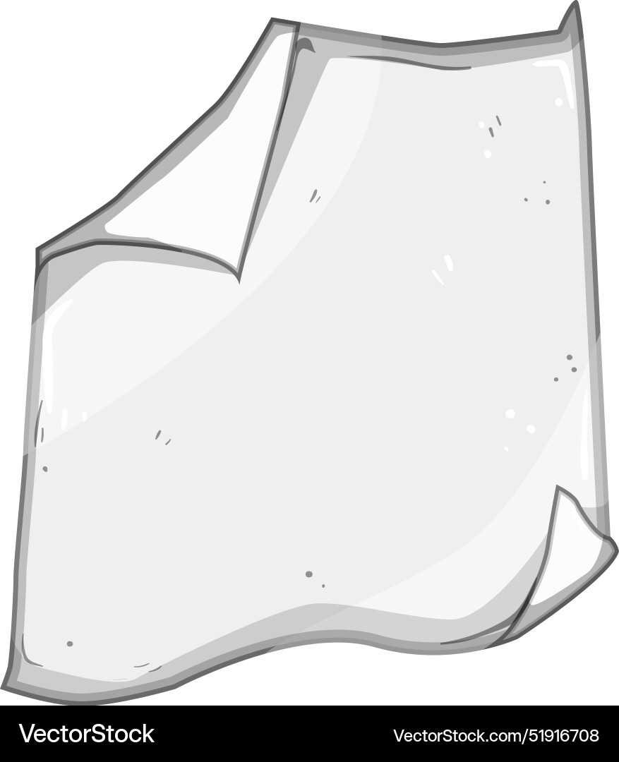 Blank paper curl cartoon Royalty Free Vector Image