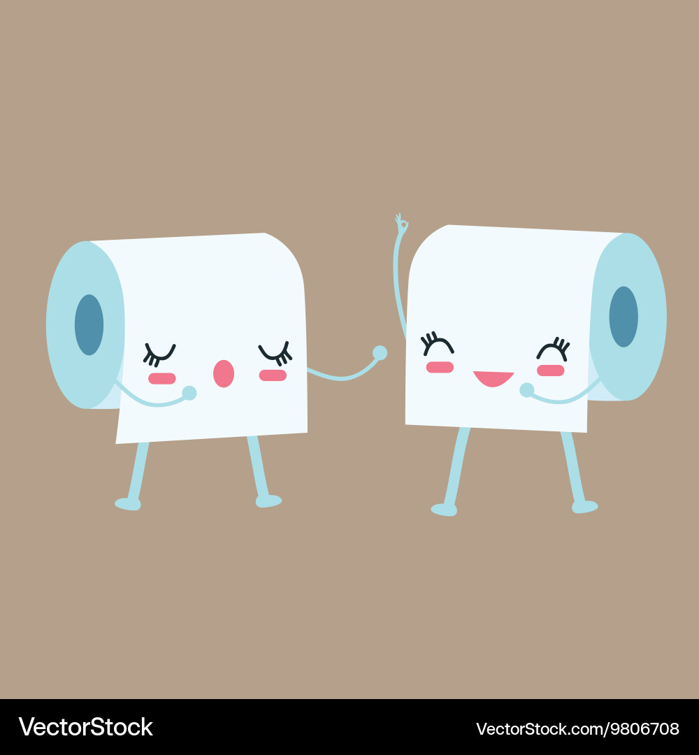 Cute Tissue Characters Talking Royalty Free Vector Image