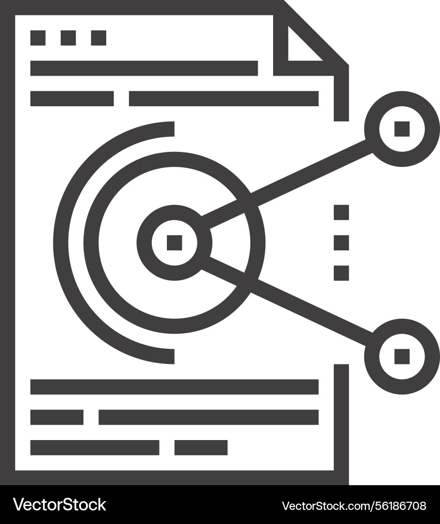 Data sharing flat line web icon Royalty Free Vector Image