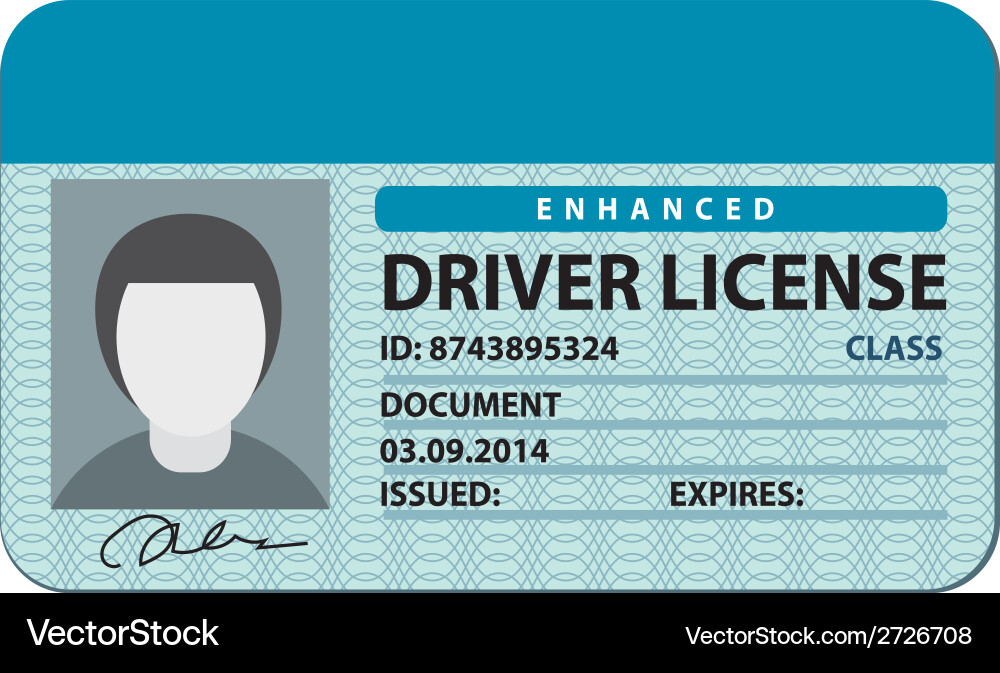 Driver license Royalty Free Vector Image - VectorStock