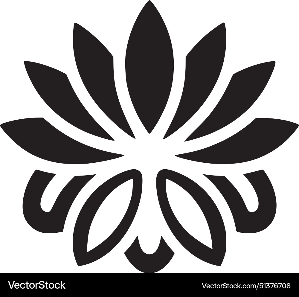 Flower - black and white isolated icon Royalty Free Vector