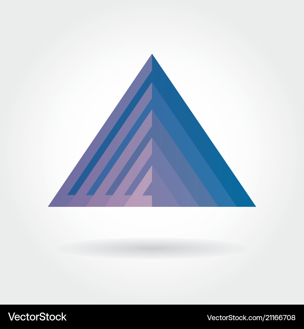 Gradient Triangle Logo Royalty Free Vector Image