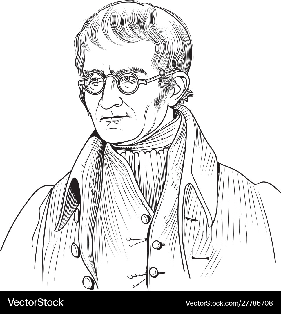 John dalton Royalty Free Vector Image - VectorStock
