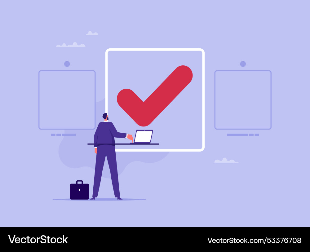 Online voting survey questionnaire concept Vector Image