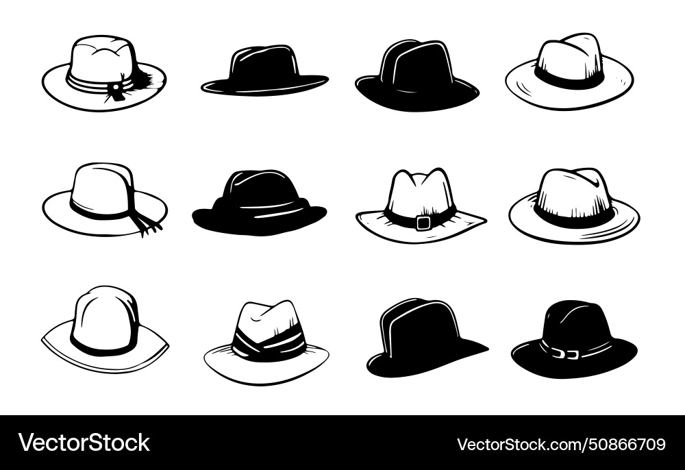 Bucket hat Royalty Free Vector Image - VectorStock