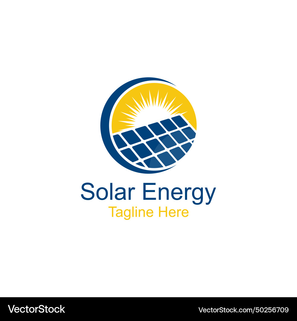 Creative and modern for solar energy logo template – Free Vector | VectorStock