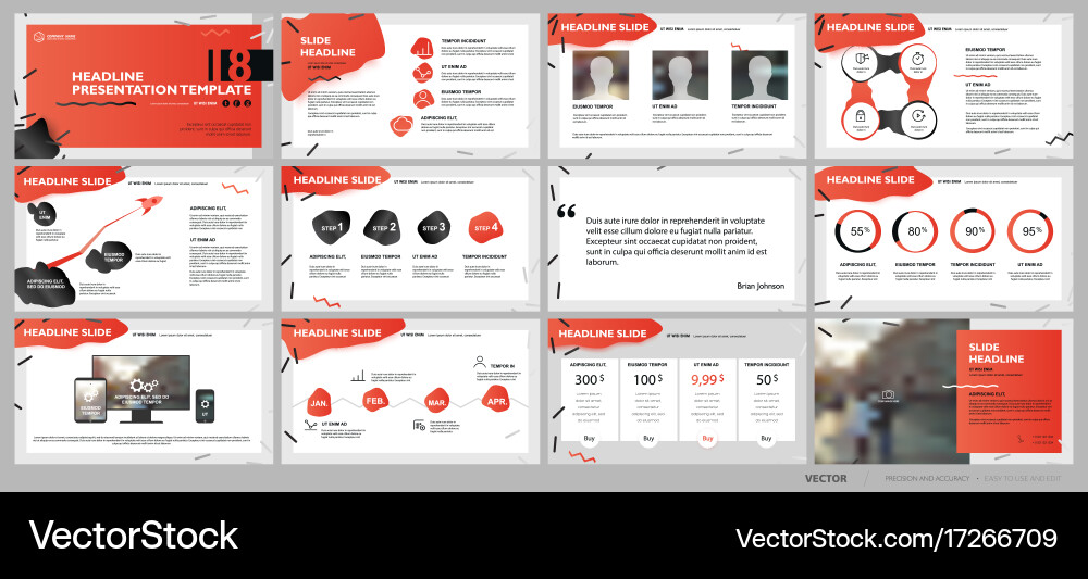 Elements for presentation templates Royalty Free Vector