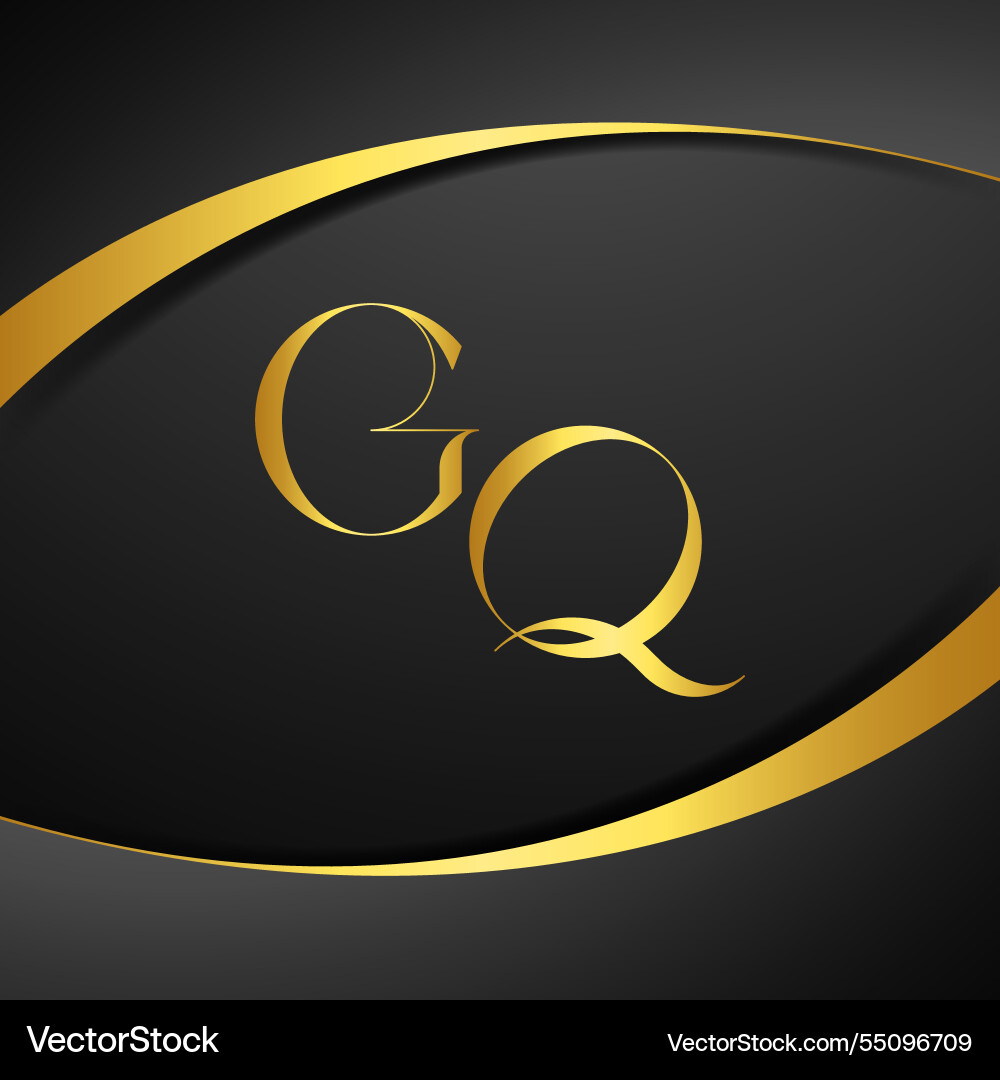 Gq luxury letter logo Royalty Free Vector Image