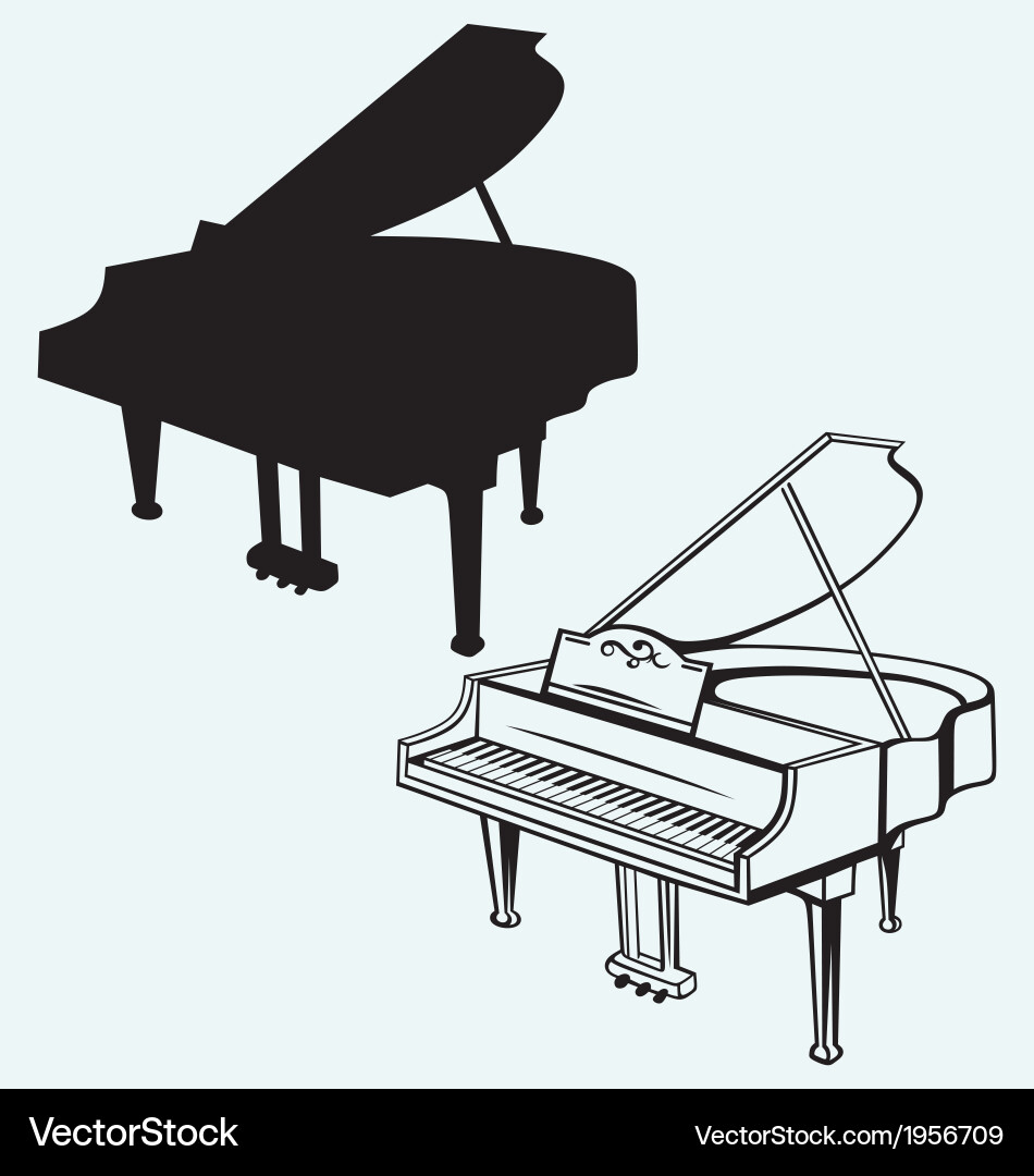Grand piano Royalty Free Vector Image - VectorStock