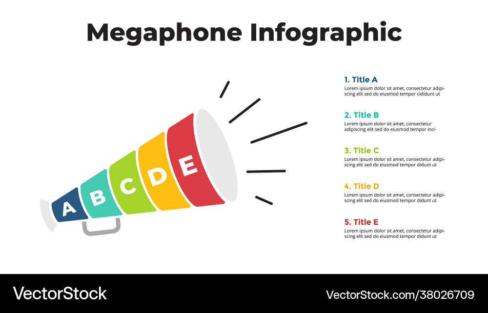 Megaphone infographic for your presentation Vector Image