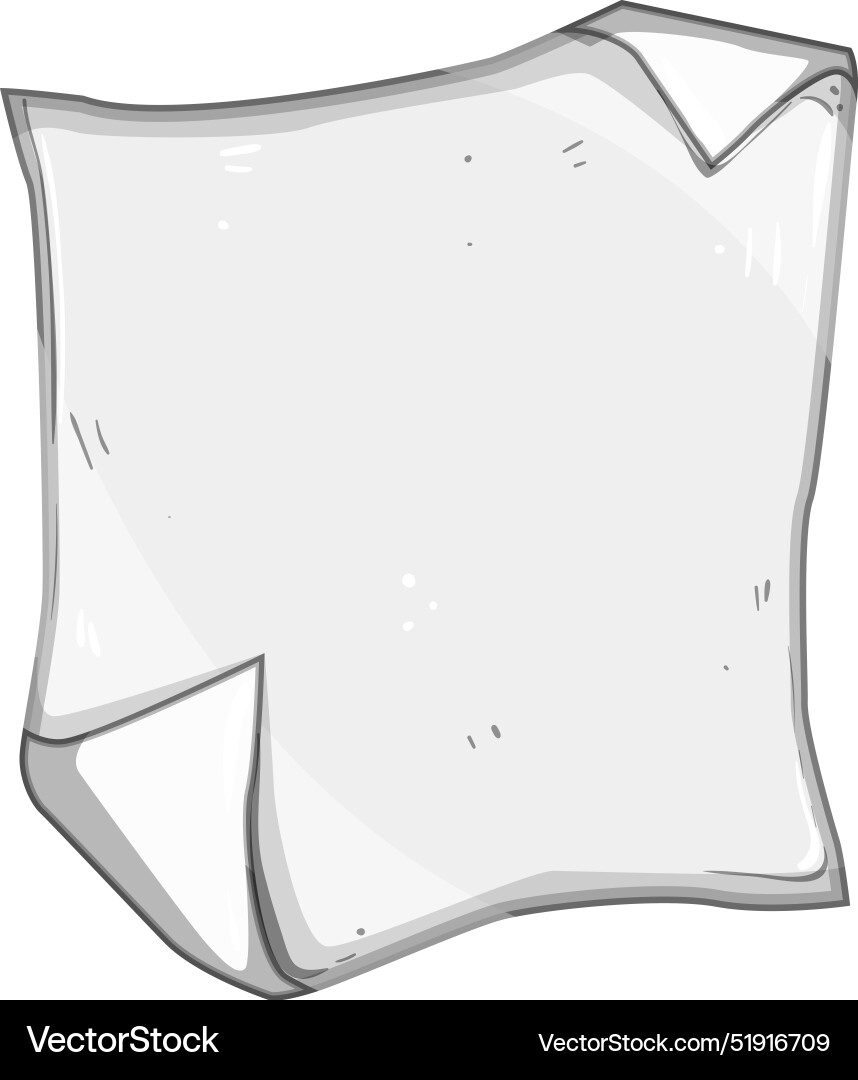 Page paper curl cartoon Royalty Free Vector Image
