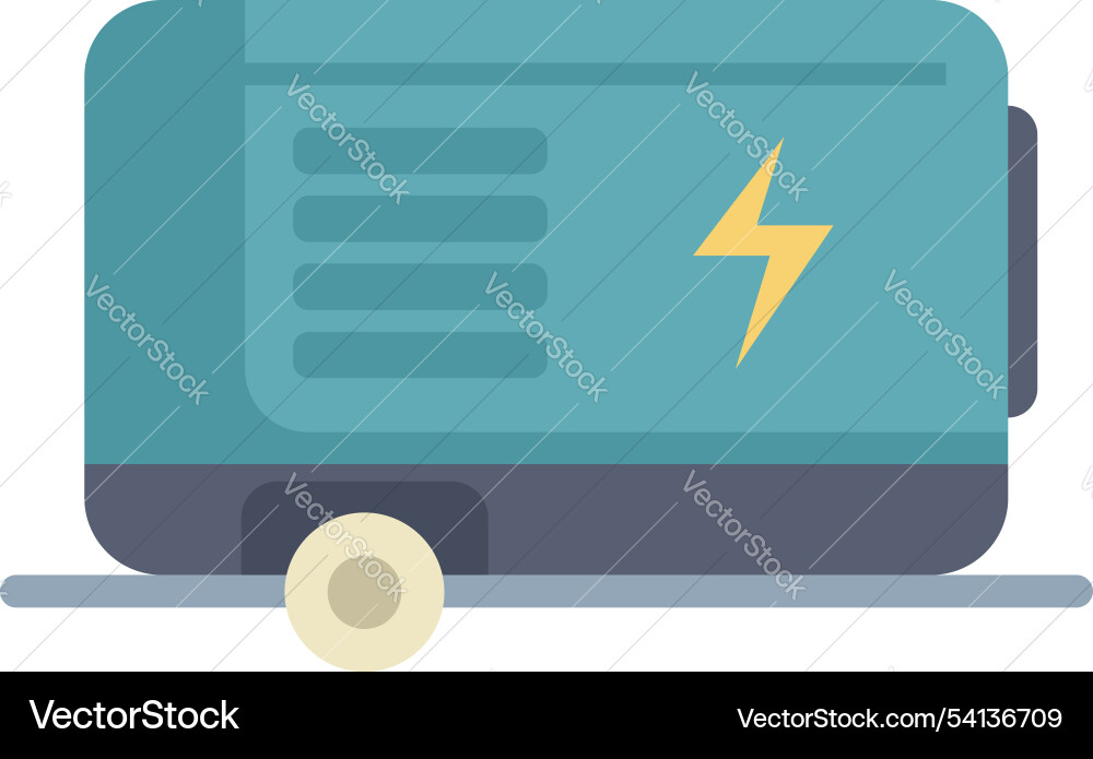 Portable generator providing electricity backup Vector Image