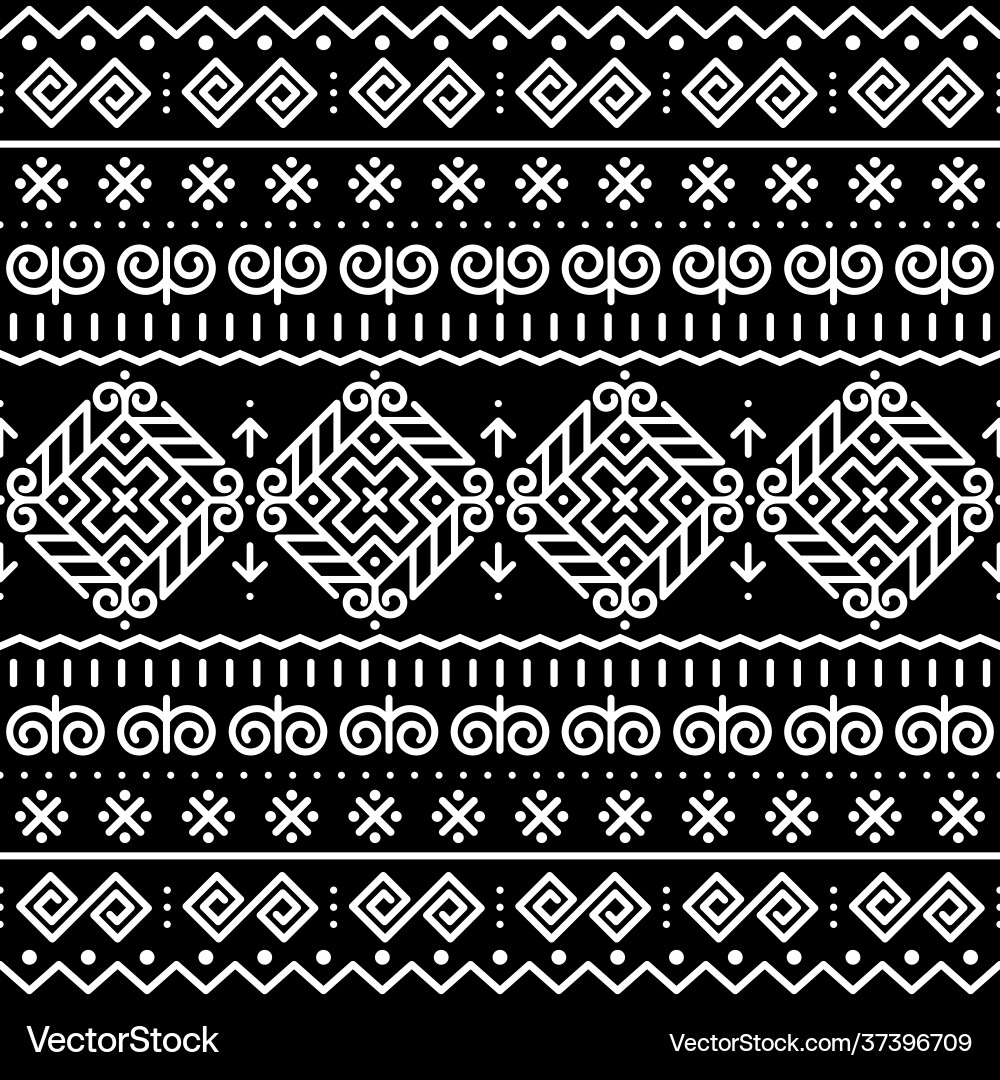 Slovak folk art seamless pattern Royalty Free Vector Image