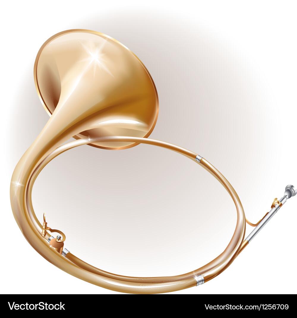 Traditional hunting horn Royalty Free Vector Image