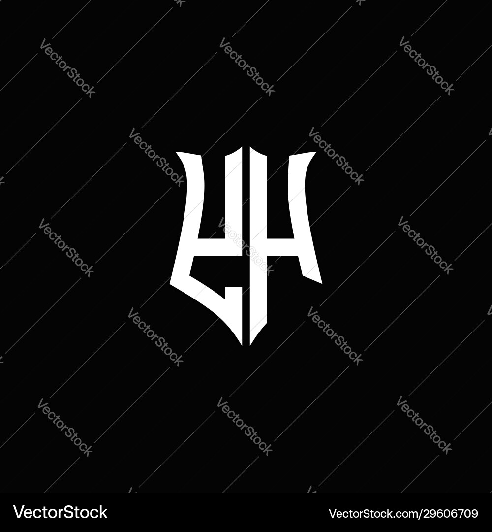 Yh monogram letter logo ribbon with shield style – Royalty-Free Vector ...