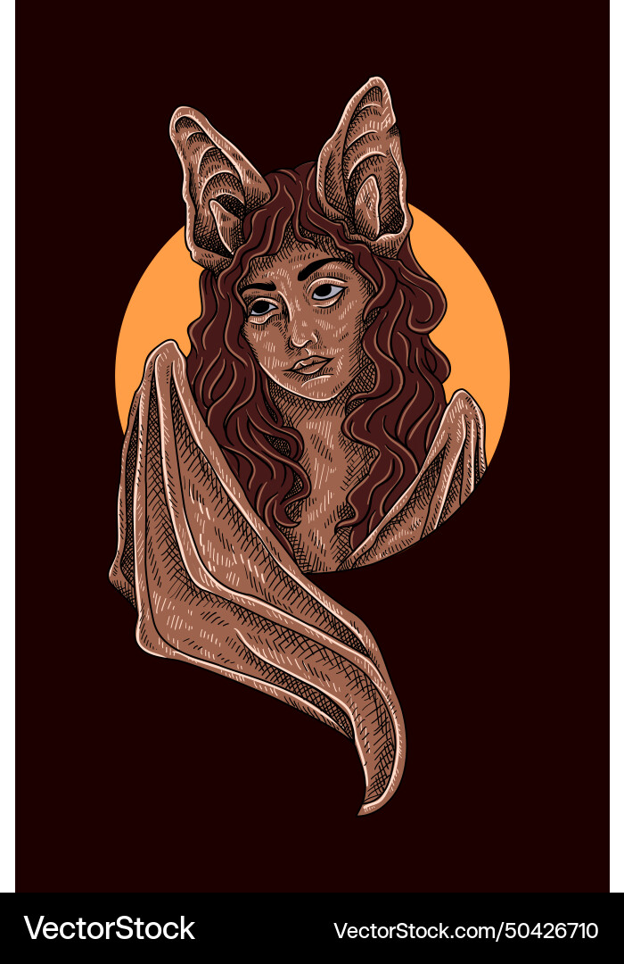 Bat girl Royalty Free Vector Image - VectorStock