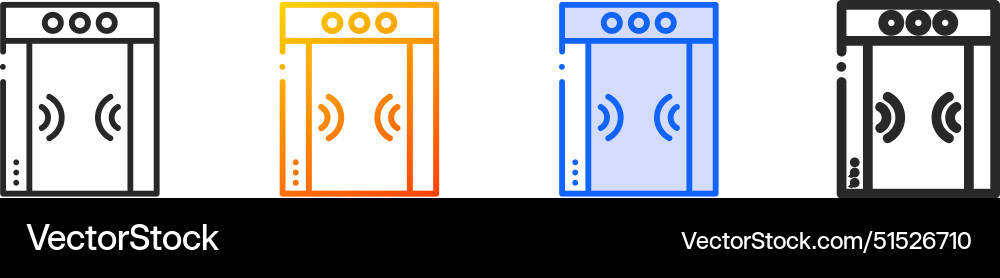 Control iconthin linear gradient blue stroke Vector Image