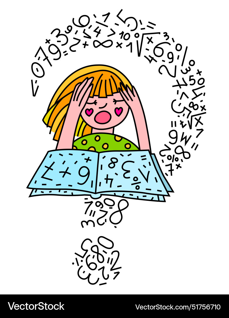 Dyscalculia concept math disability banner Vector Image