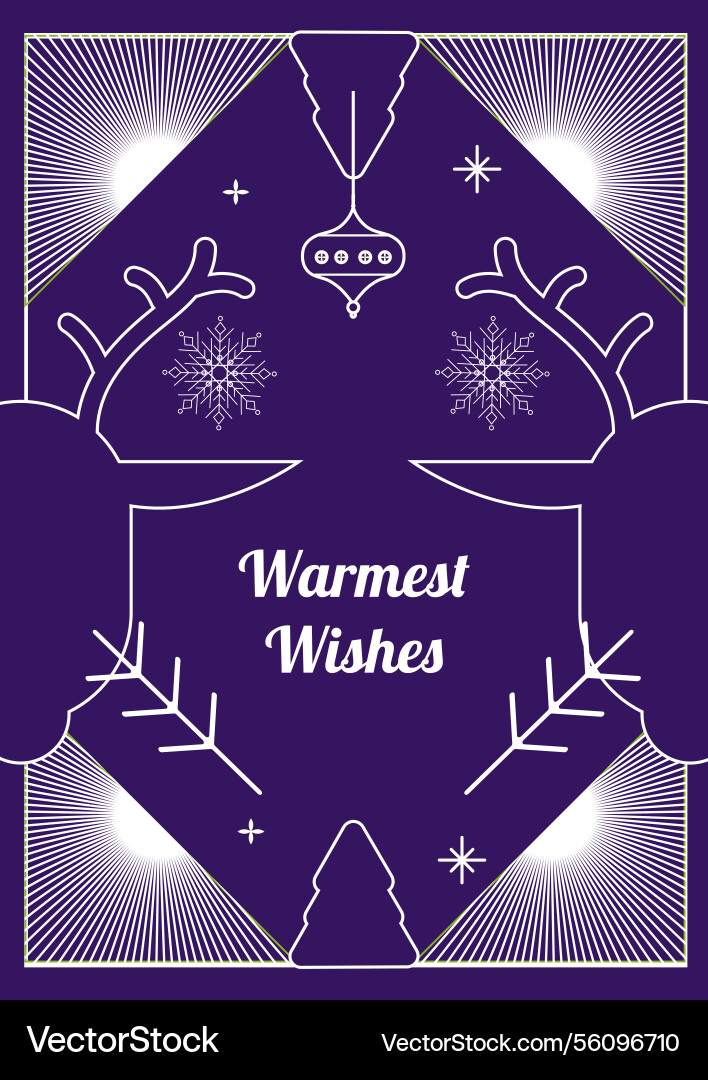 Festive christmas line style design Royalty Free Vector