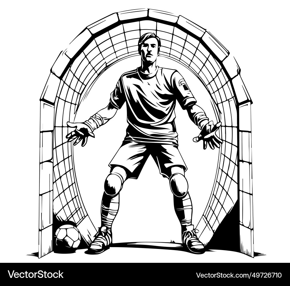 Football goalkeeper Royalty Free Vector Image - VectorStock