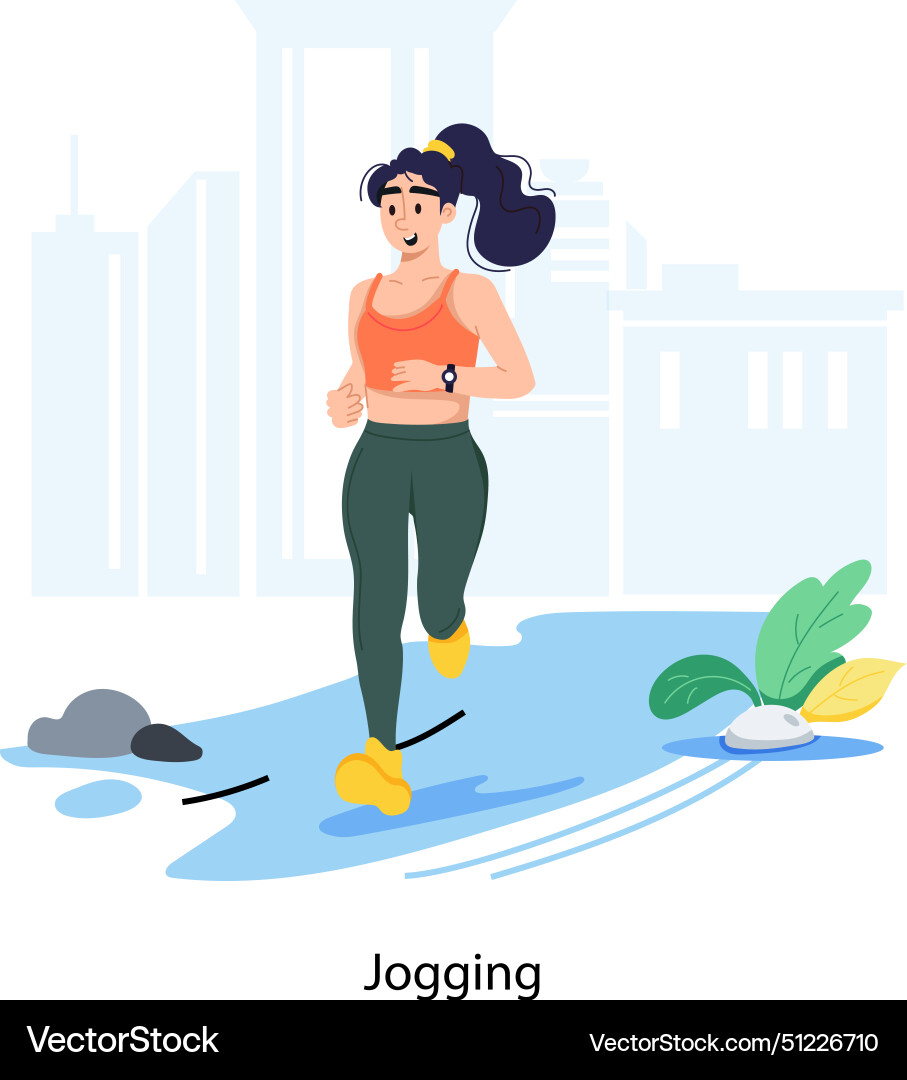 Jogging Royalty Free Vector Image - VectorStock