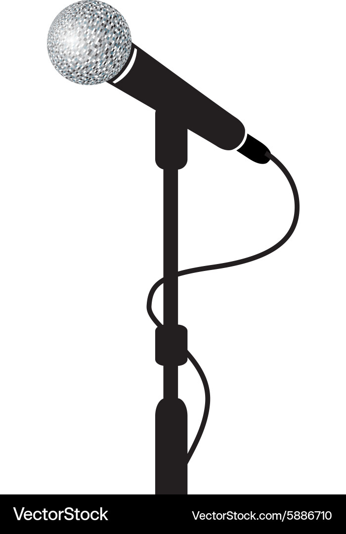 Microphone stand Royalty Free Vector Image - VectorStock