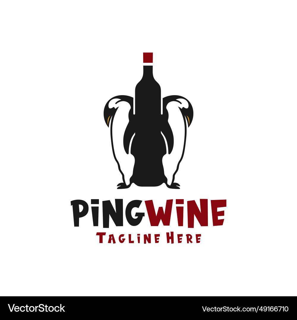 Ping wine logo Royalty Free Vector Image - VectorStock