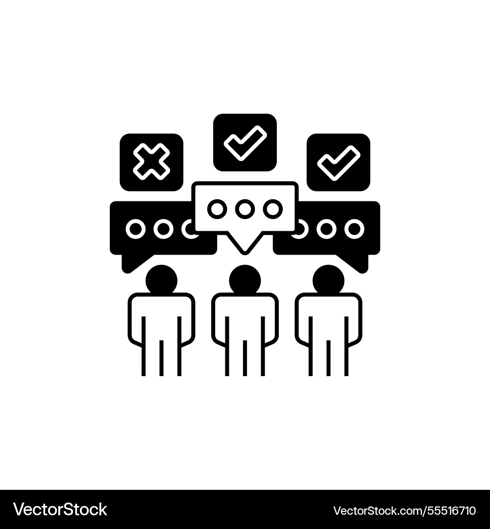 Response bubble glyph icon linear style sign Vector Image