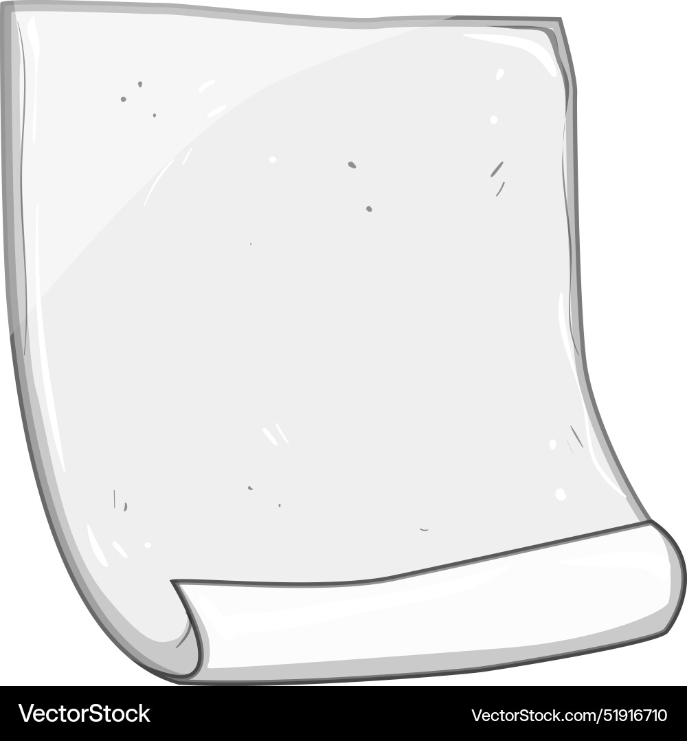 Sheet paper curl cartoon Royalty Free Vector Image