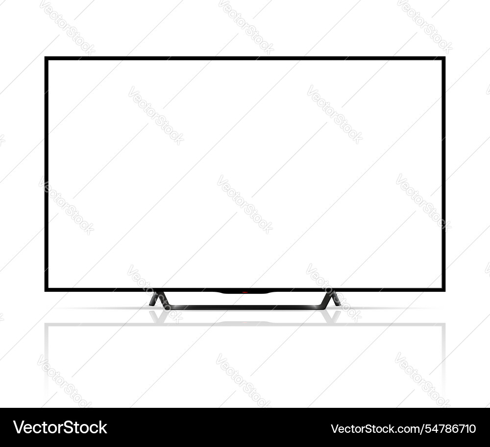 Smart tv blank screen mockup isolated Royalty Free Vector