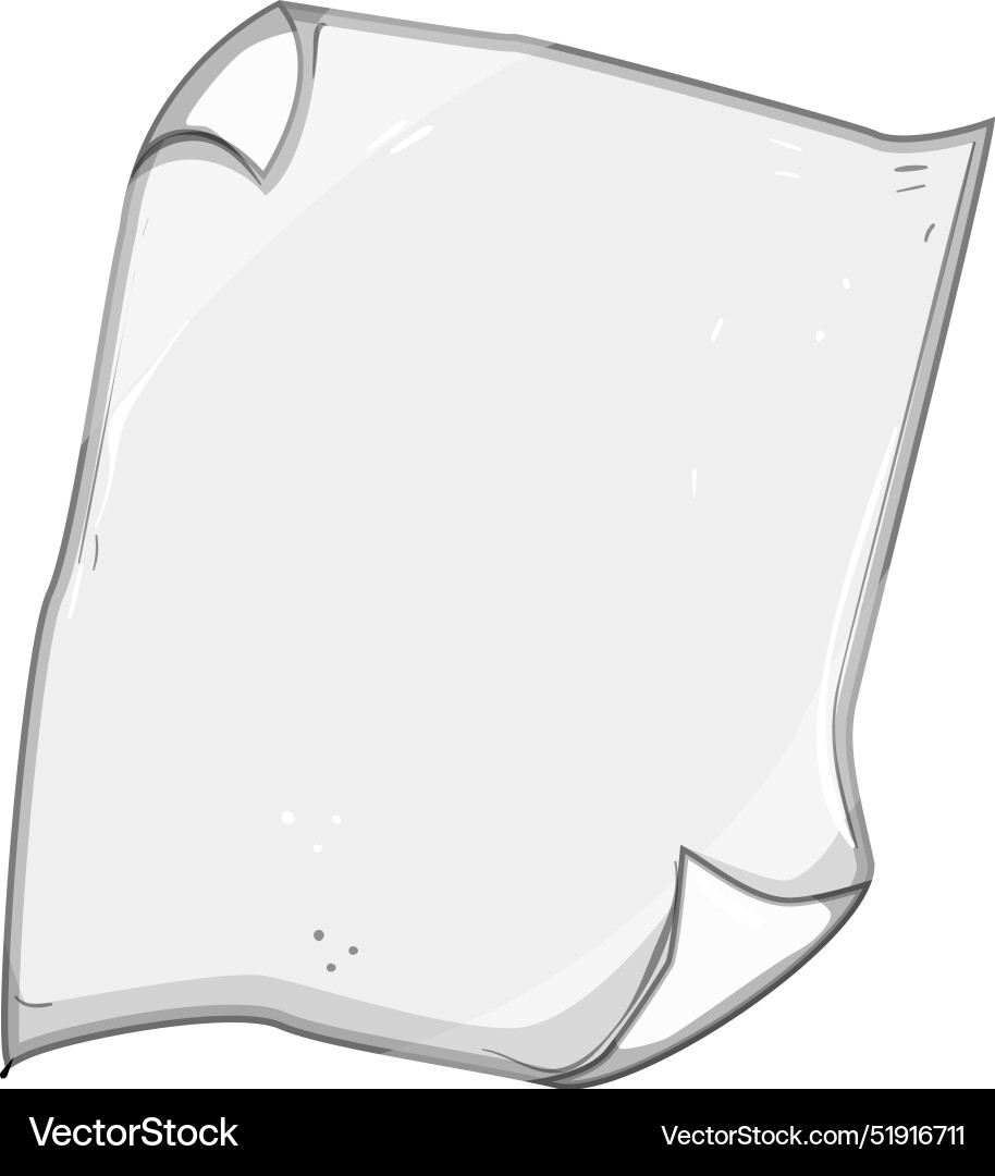 Corner paper curl cartoon Royalty Free Vector Image