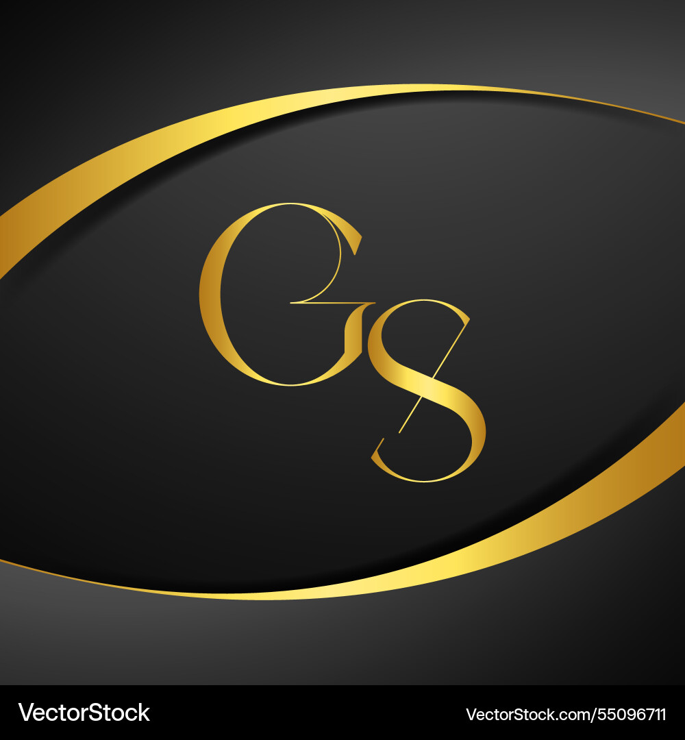 Gs luxury letter logo Royalty Free Vector Image