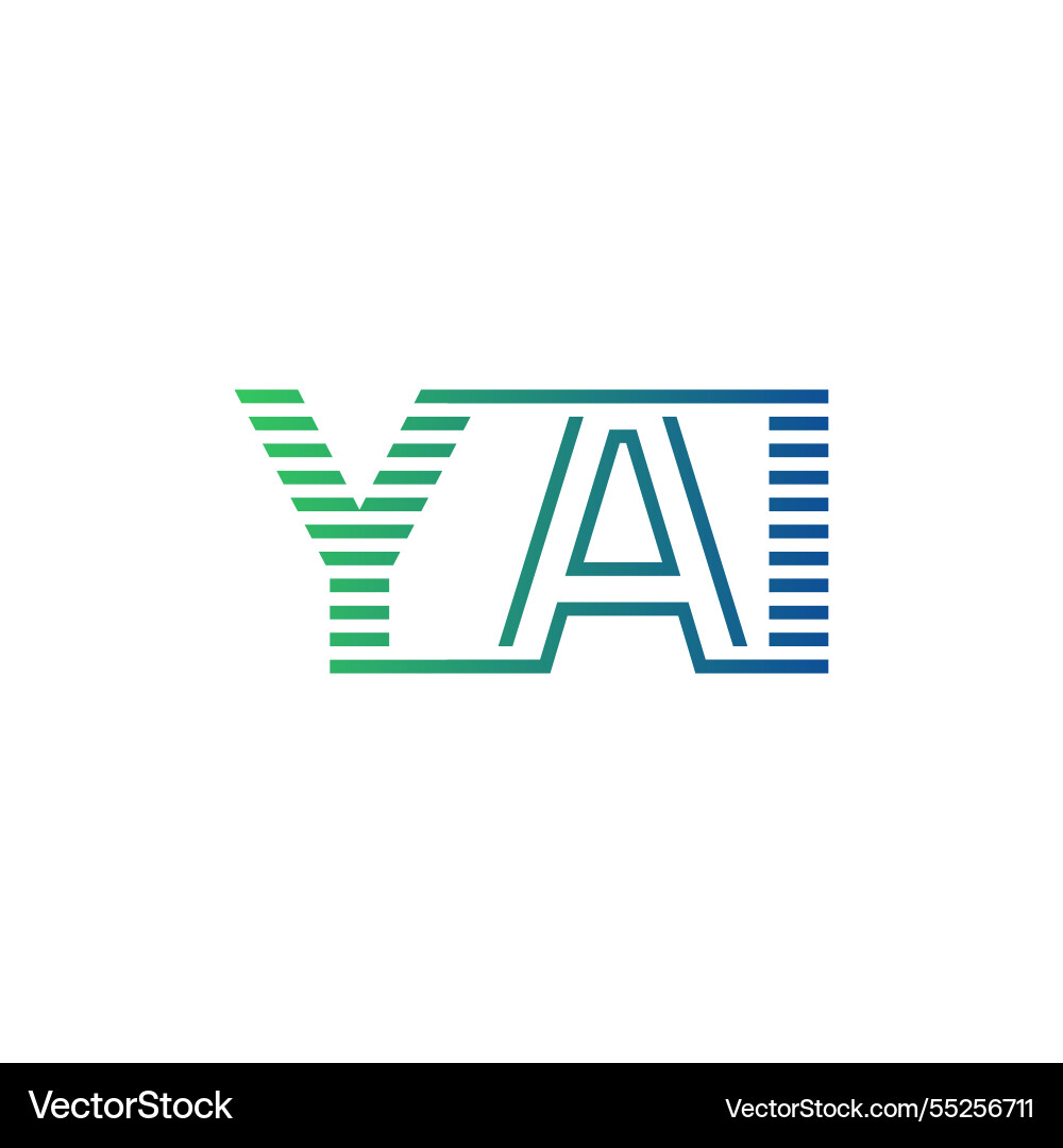 Modern yai logo design letter minimalist Vector Image