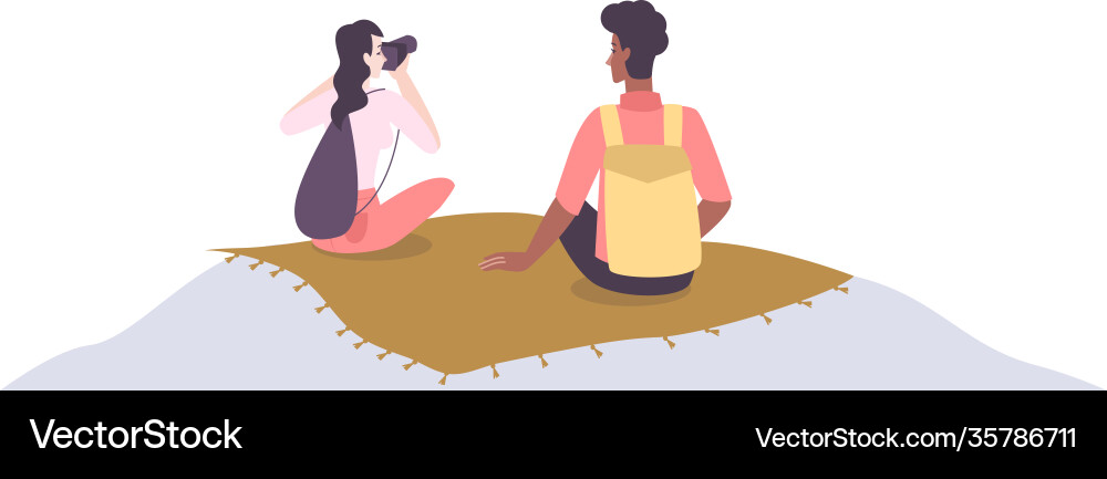 People resting Royalty Free Vector Image - VectorStock