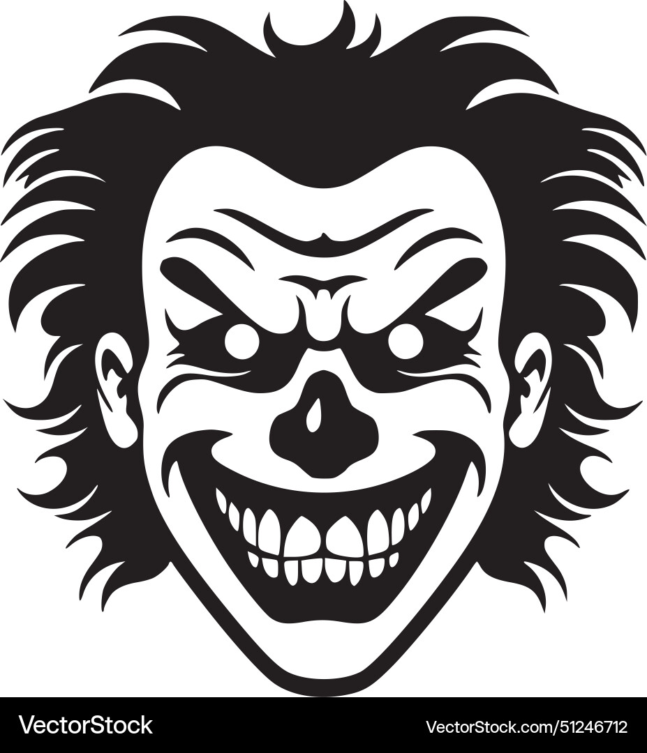 Clown - minimalist and simple silhouette Vector Image